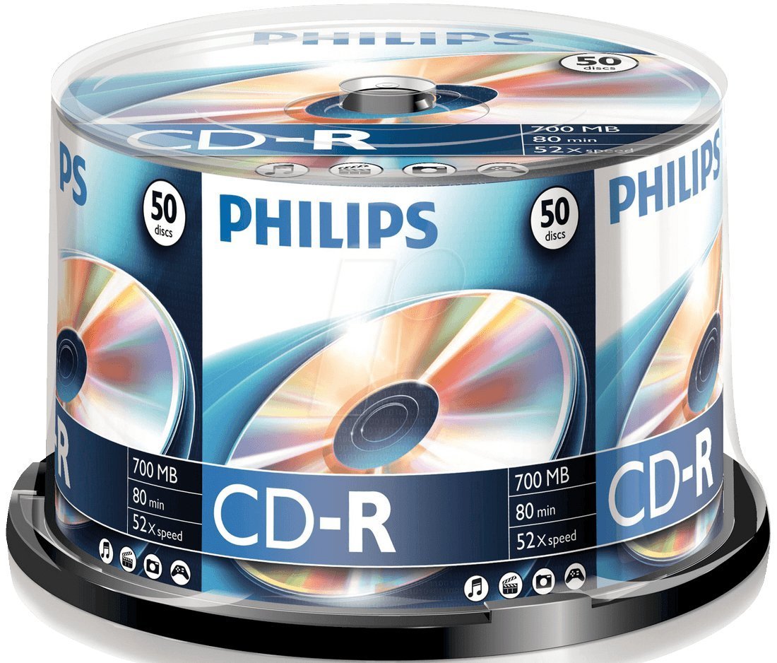 Philips CD-R 80Min 700MB 52x P50 CAKE - XRS Media | TDK | GOODRAM ...
