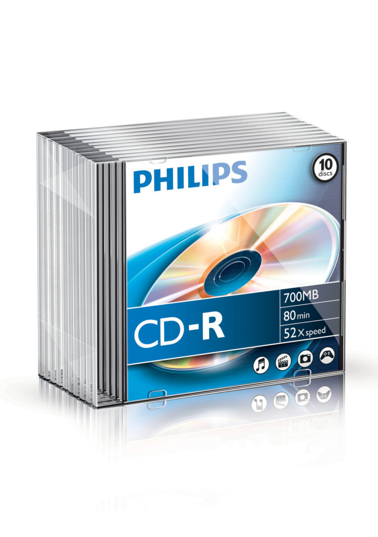 Philips CD-R 80Min 700MB 52x SLIM 10 PACK - XRS Media | Acme | GOODRAM | Swissten | Fujifilm